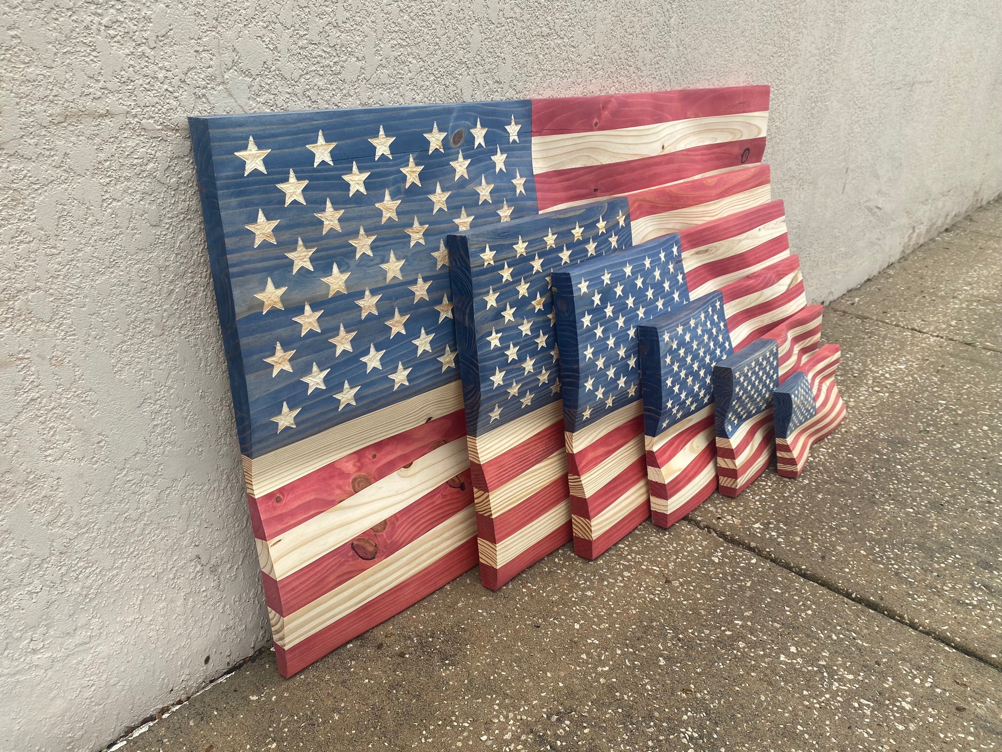 Waving Wooden Flags – Rugged Cross Creations